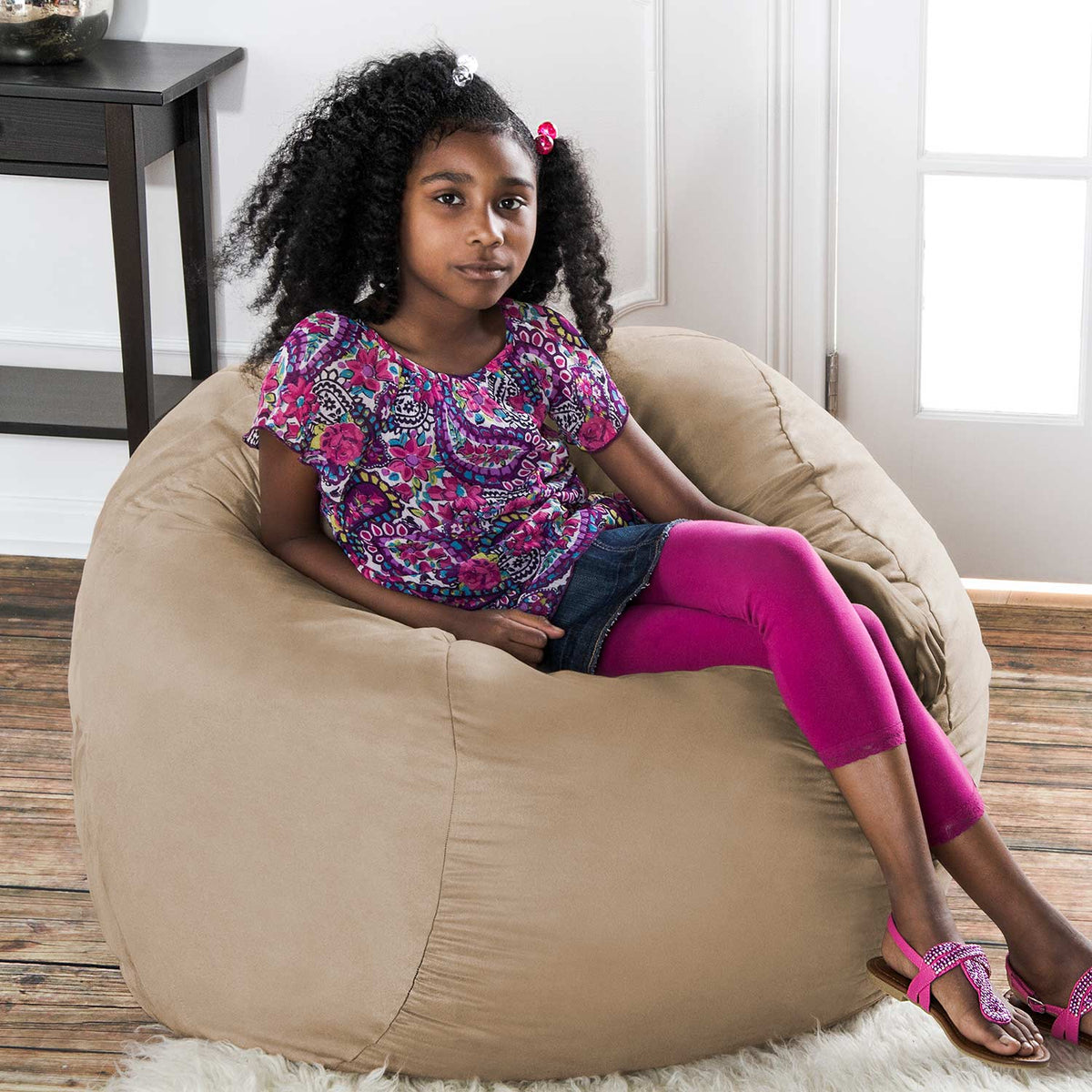 Jaxx 3' Classic Saxx Kids Bean Bag Chair - Camel Tan